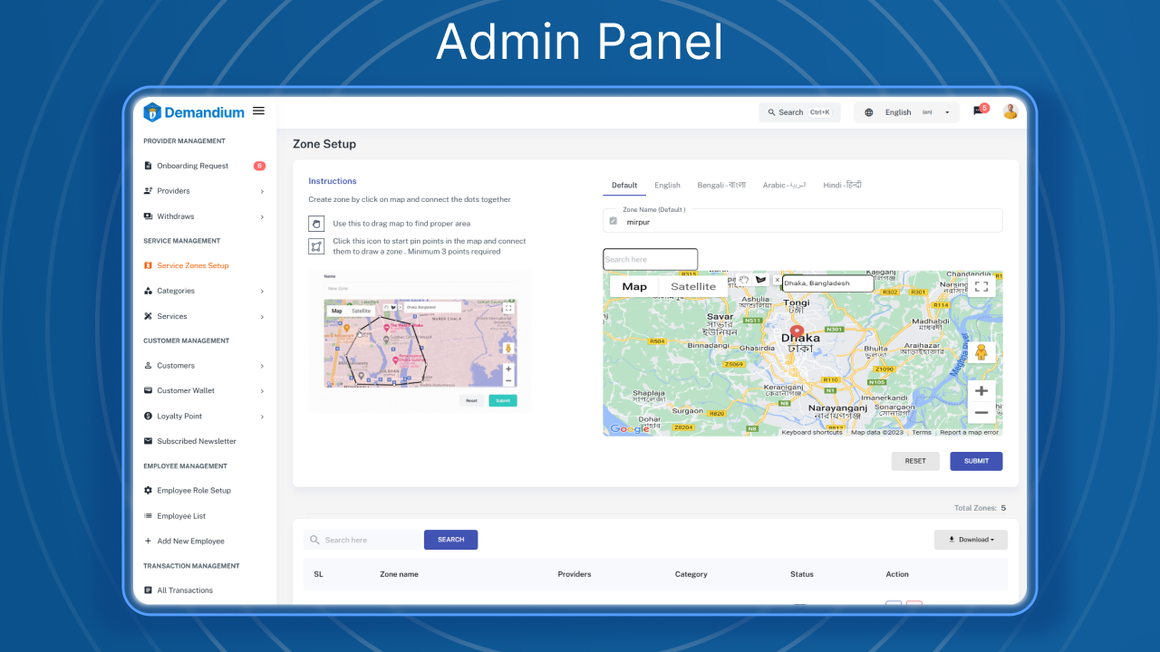 Demandium - Multi Provider On Demand, Handyman, Home service App with admin panel by sixamtech